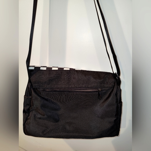 Blue Star Trader | Bags | Custom Black And White Checkered Messenger ...